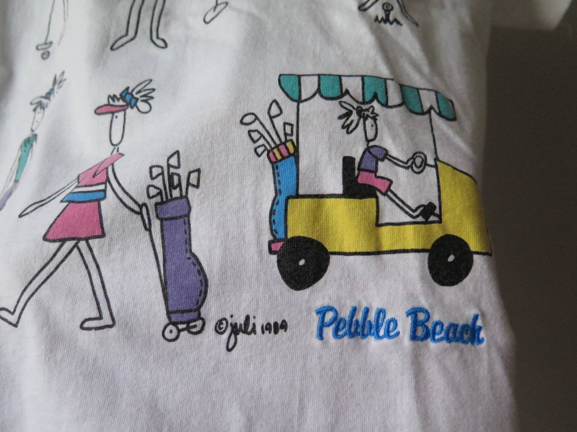Vintage Golf T Shirt Golf Cartoon Juli Orignal Designs 1989 - Etsy