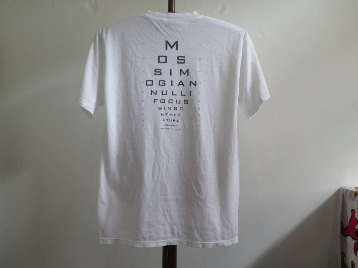 Vintage Mossimo T Shirt 90s Fashion Mossimo Eye Test Chart - Etsy