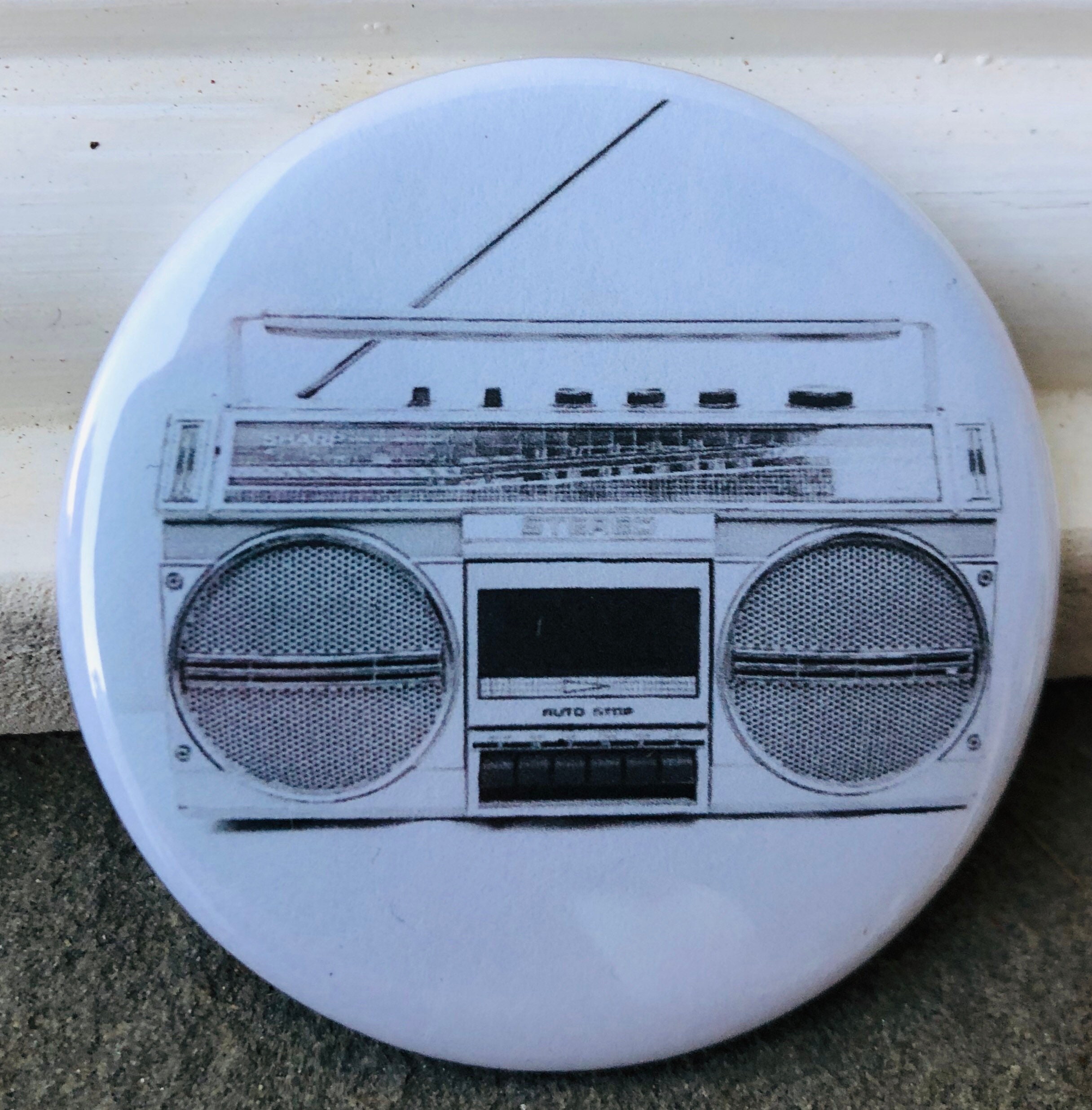 Boom box Button Boom box Keychain Button Boom box Magnet | Etsy