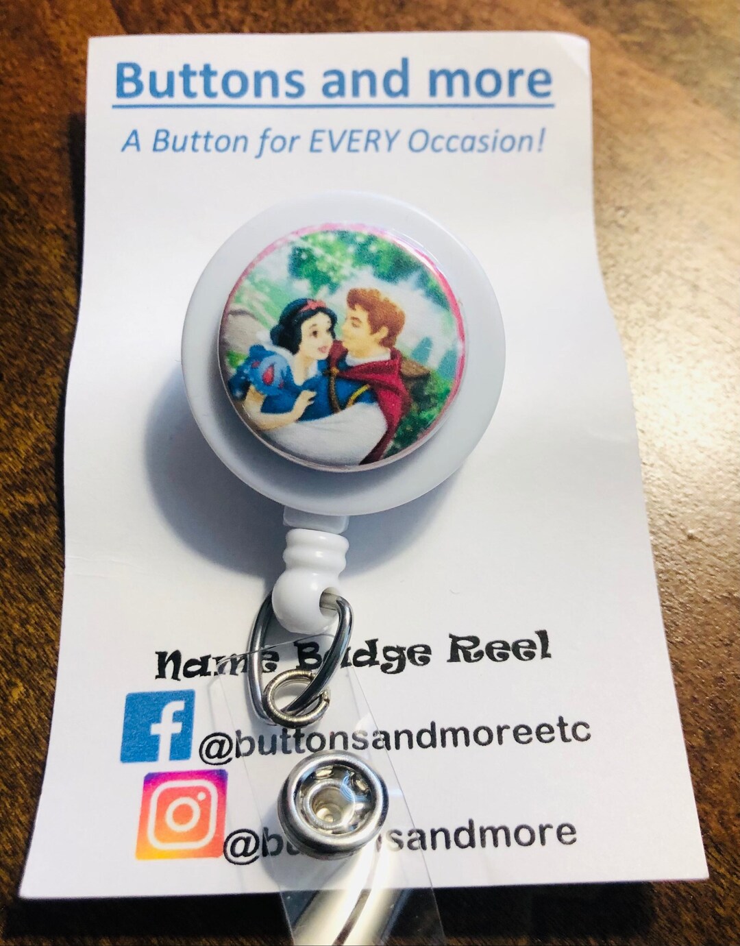 Snow White Name Badge Reel Name Badge Reel Name Badge Name - Etsy UK
