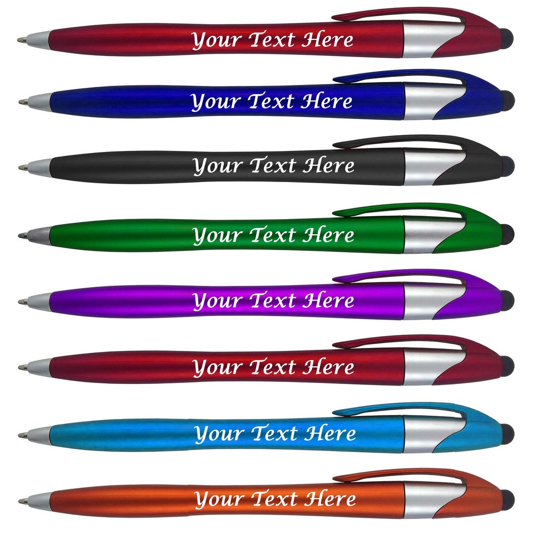 300 Personalized Pens Bulk, Business Custom Text/ Logo, Promotional ...