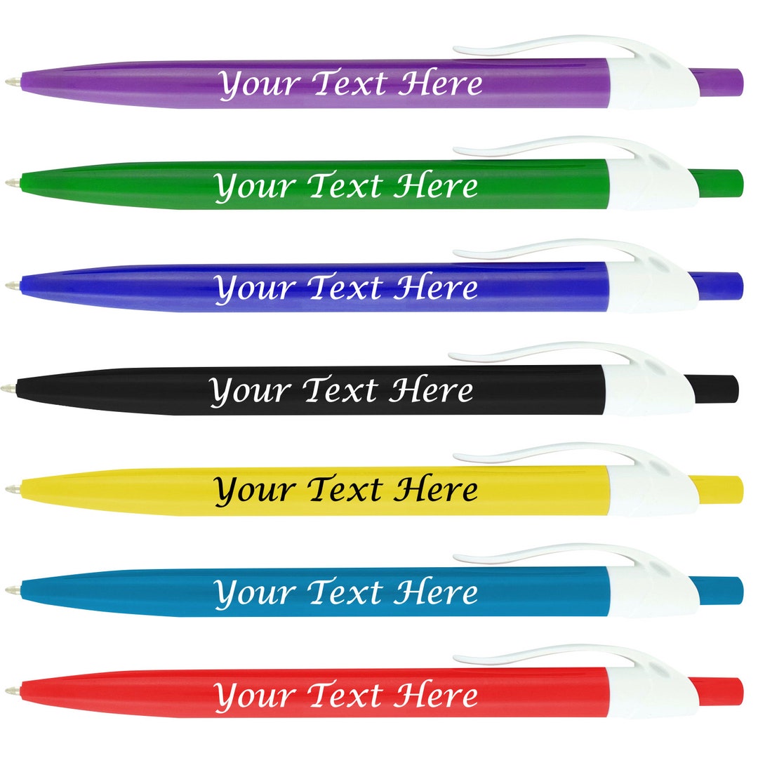 500 Personalized Ballpoint Pens Business Name Logo Pens Bulk Custom ...