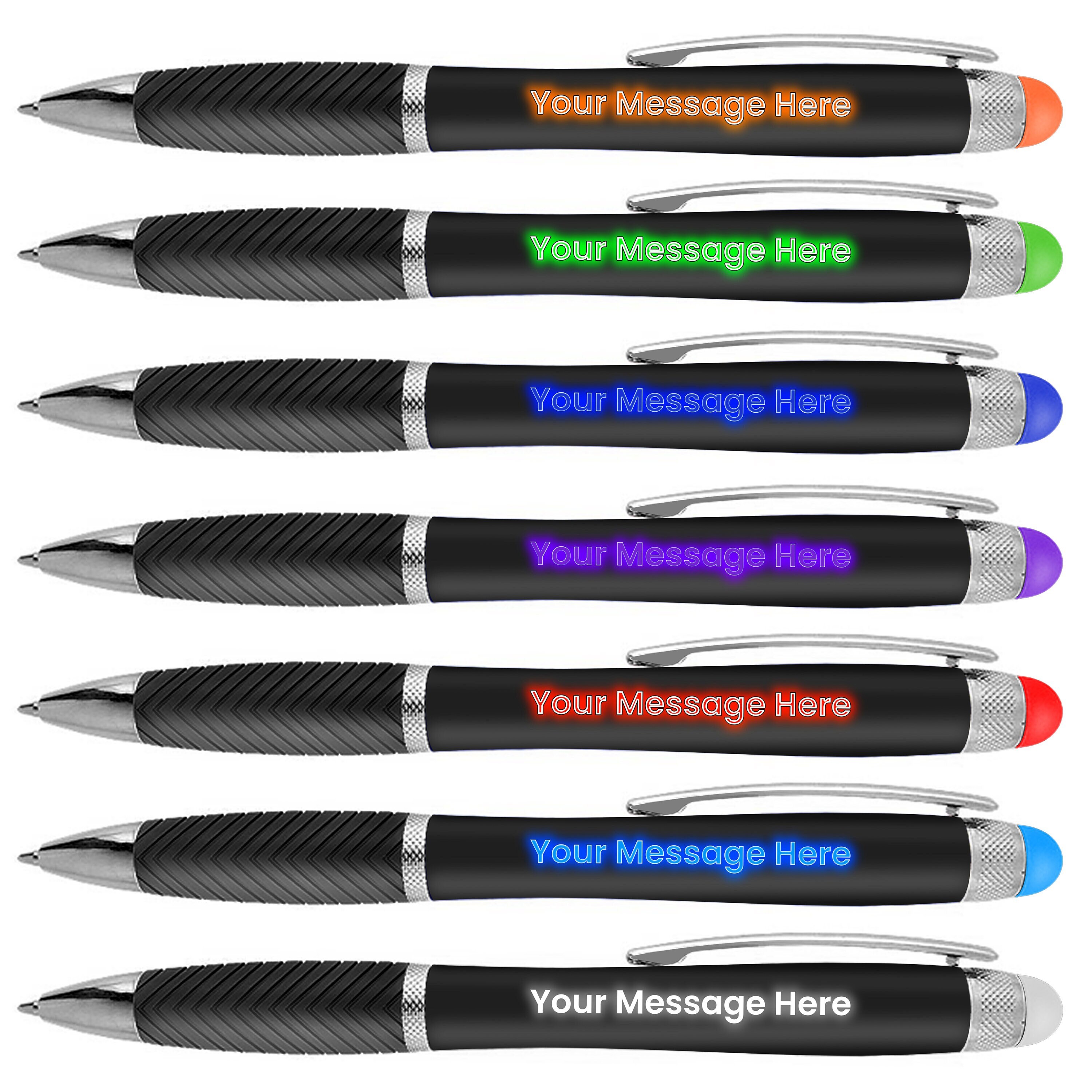 80 Personalized LED Light up Pens With Text/ Logo Ballpoint | Etsy