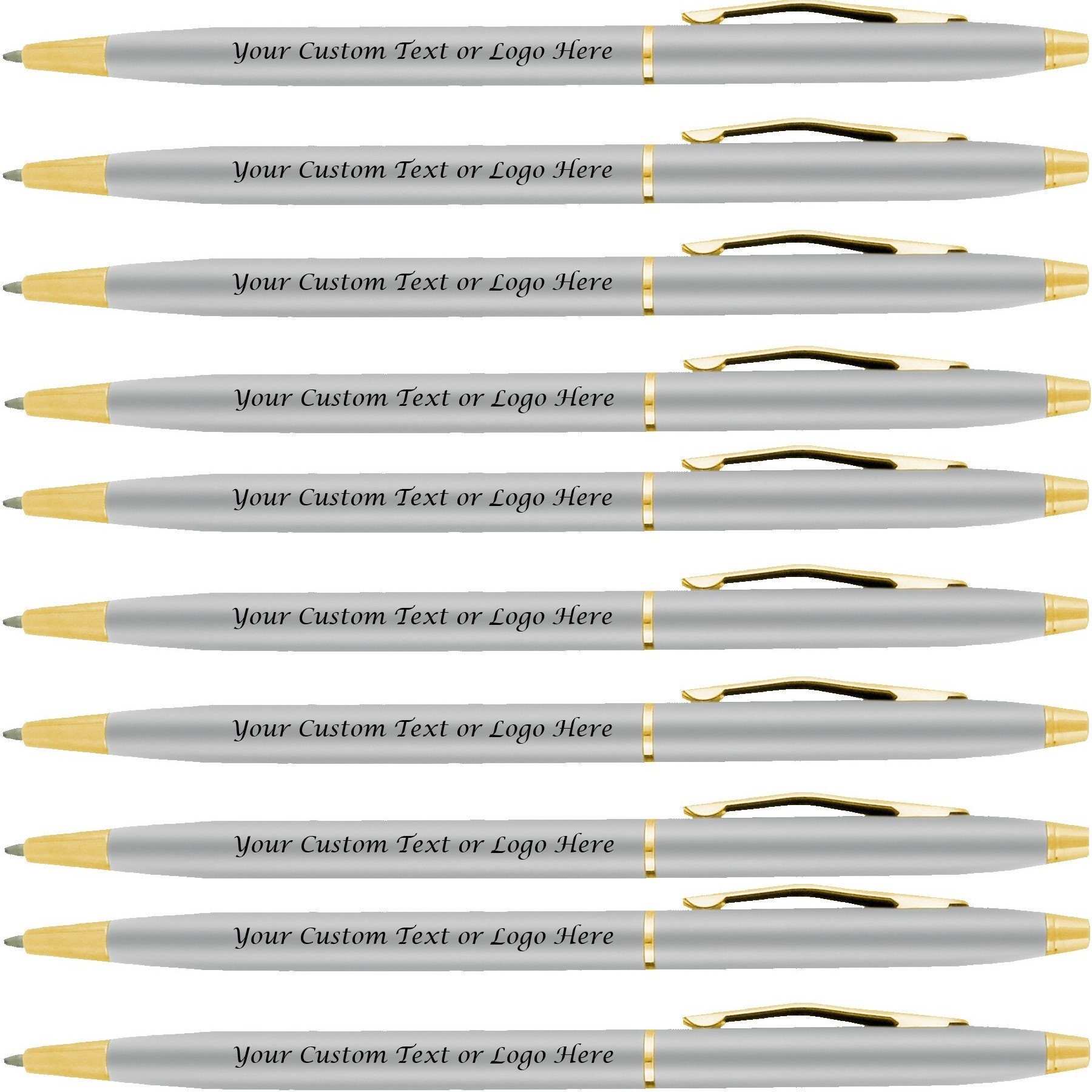 100 Personalized Pens With Custom Text or Brand Logo Metal - Etsy