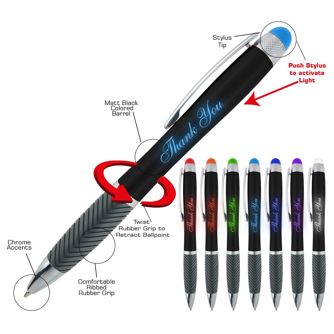 Employee Appreciation Gift "thank You" LED Light up Message + Ballpoint ...