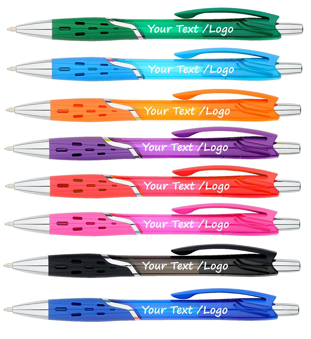 300 Personalized Ballpoint Pens Translucent Color, Business Name/ Logo ...