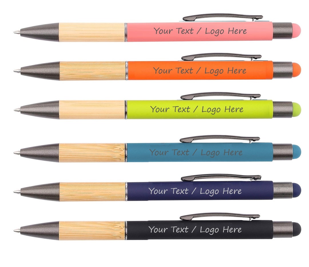 100 Personalized Ballpoint Pens Business Name Logo Pens Bulk Custom Text Order, Marketing ...