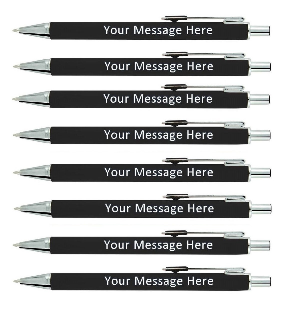 100 Personalized Pens Soft Touch Rubberized Metal Ballpoint | Etsy