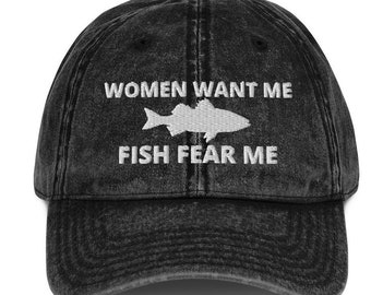 Fish Whisperer Embroidered Vintage Cotton Twill Cap - Etsy