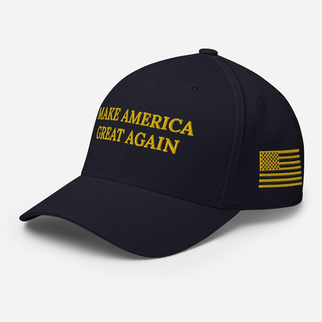 Trump 2024 Campaign Hat | Gold Dark MAGA Make America Great Again ...