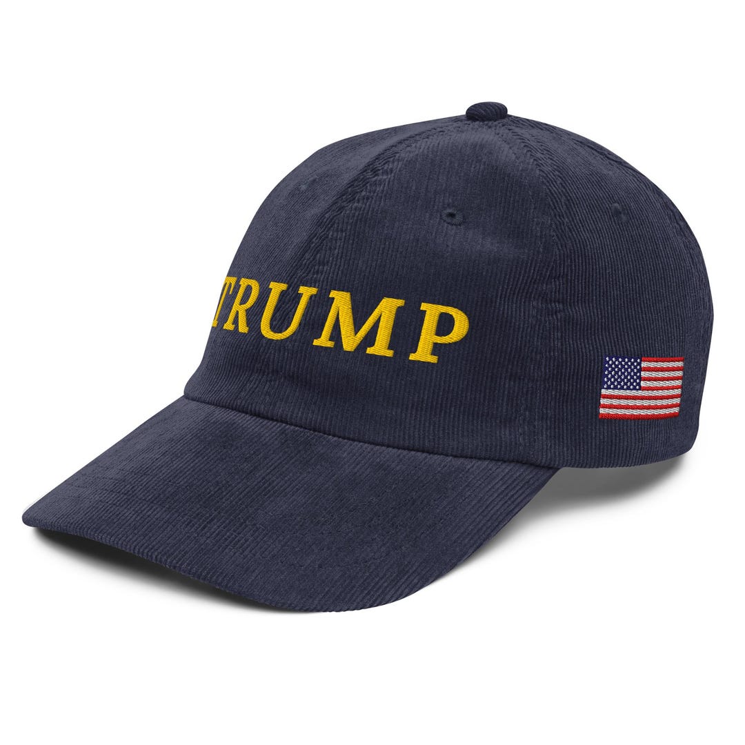 Trump Gold Vintage Corduroy Cap, Trump Cap Embroidered Trump Patriotic ...