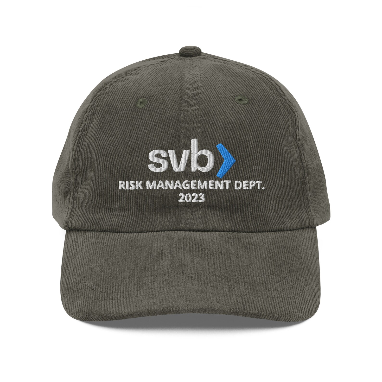 SVB Silicon Valley Bank Corduroy Hat Risk Management Hat - Etsy