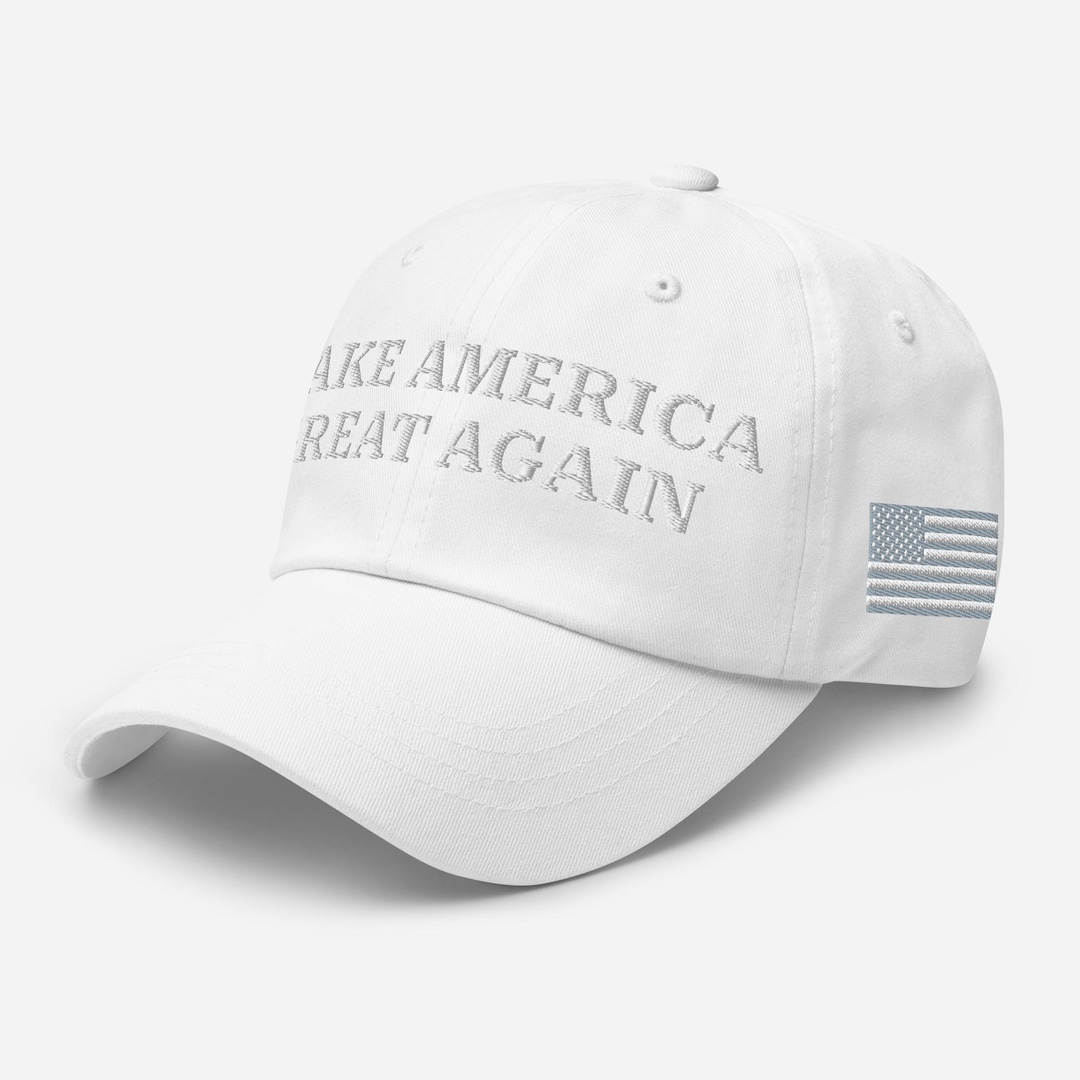 White MAGA Hat Classic Hat Trump Cap, Make America Great Again ...