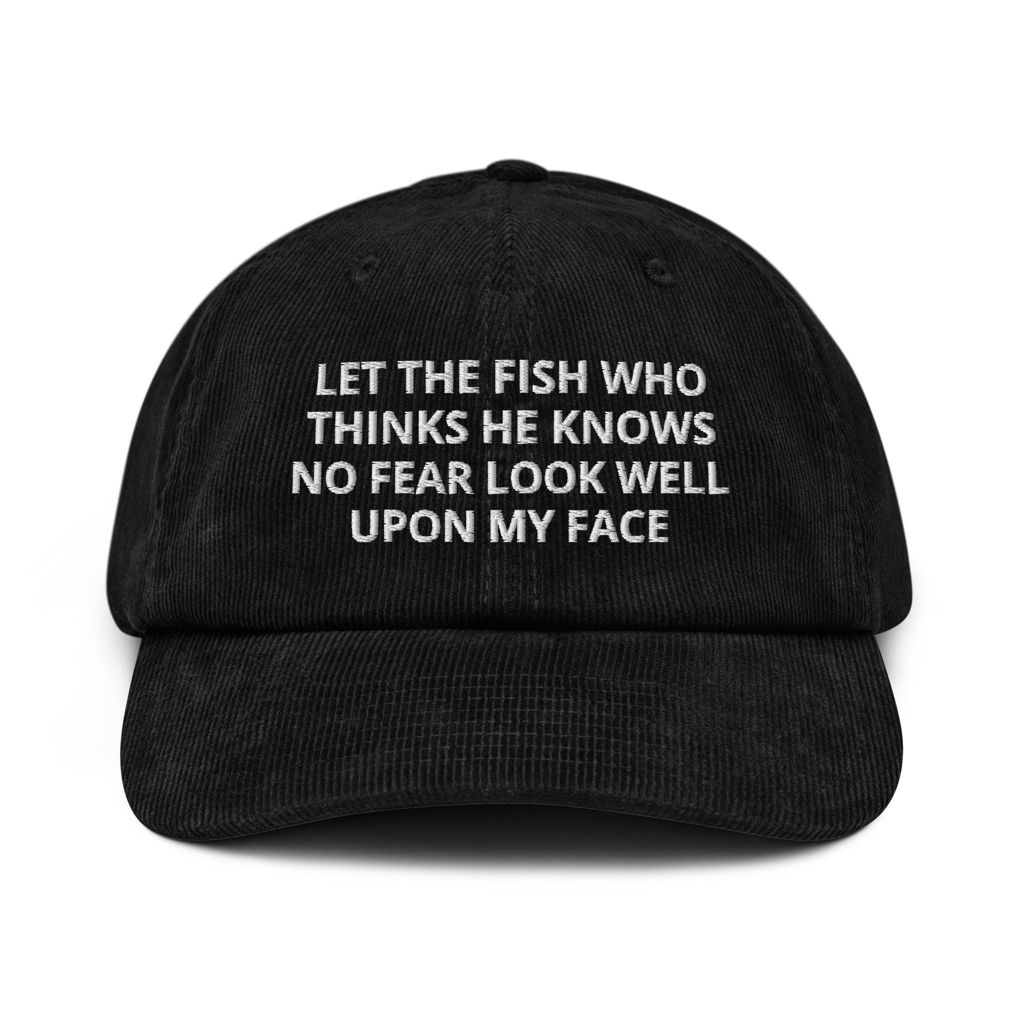 Embroidered Corduroy Fishing Hat: Funny Fisherman Gift - Etsy