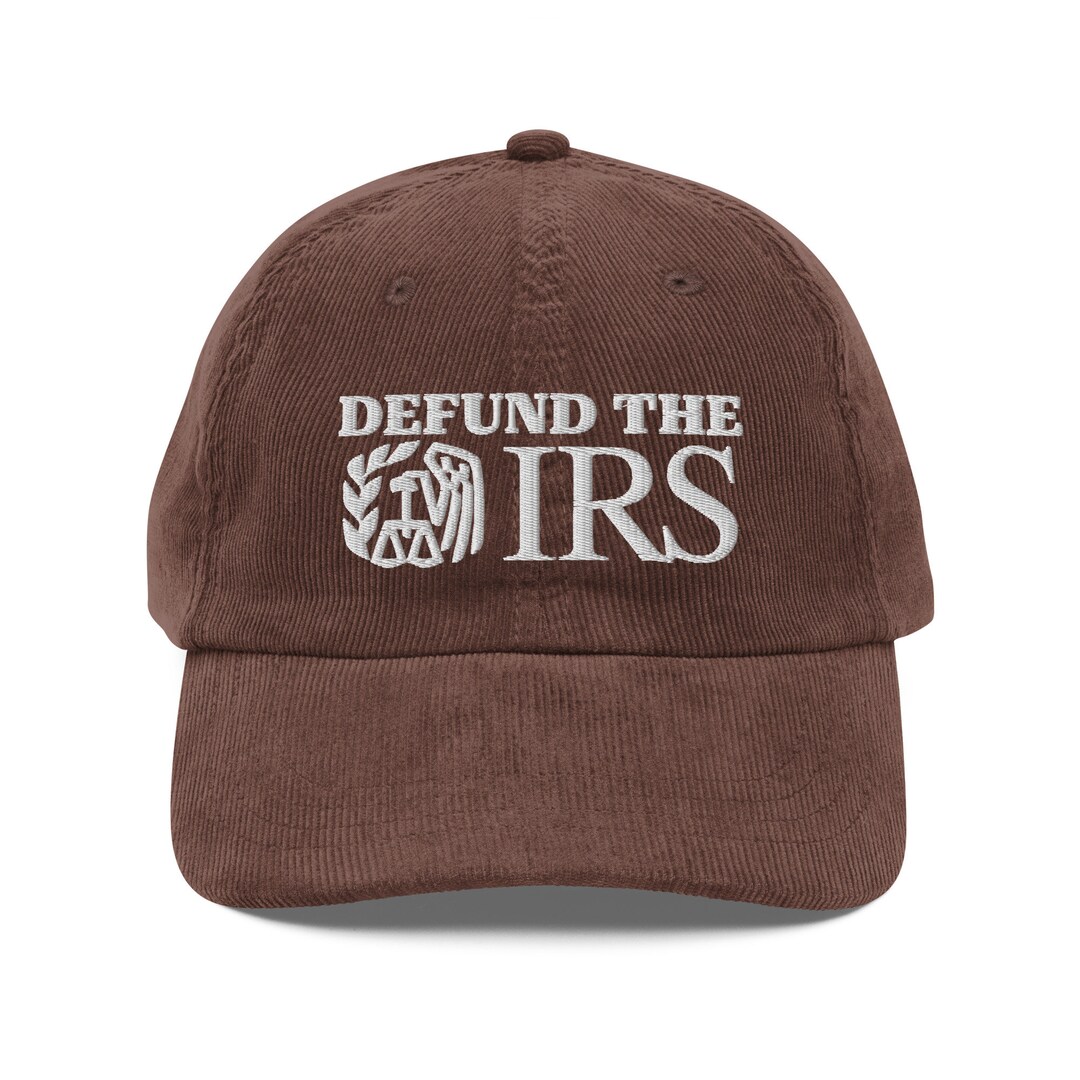 Defund the IRS Hat, Embroidered Corduroy Cap, Funny Meme Hat, Funny Cpa ...