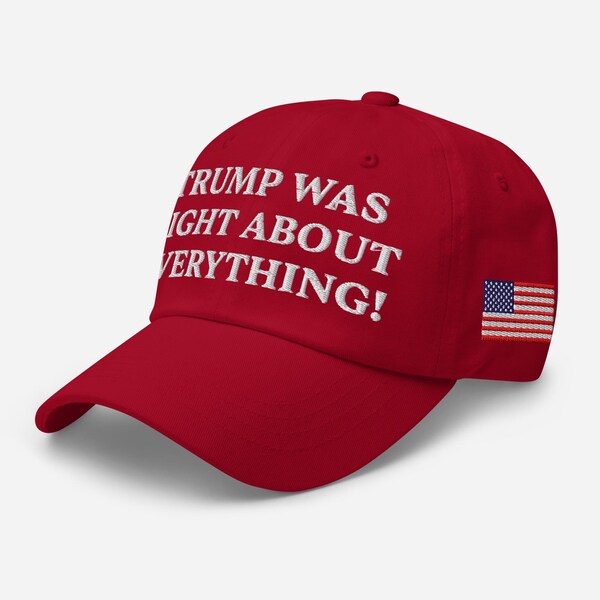 Trump Was Right Hat - Etsy
