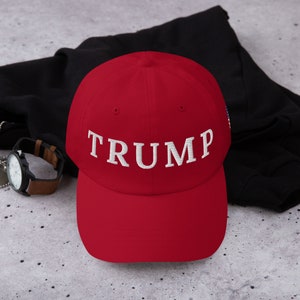 Trump Classic Hat USA Flag, Trump Basic Cap, Trump Hat, Trump Dad Hat ...