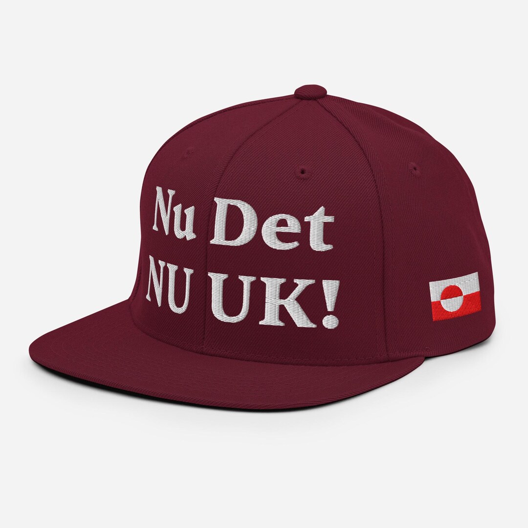 Nu Det NUUK! Hat – Embroidered Greenland Flag Snapback Hat - Etsy