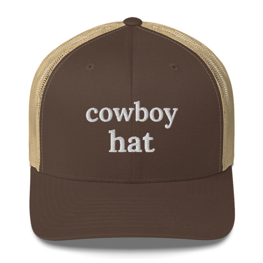 Cowboy Hat Embroidered Trucker Hat Cap - Etsy
