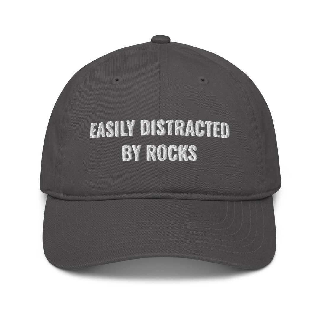 Easily Distracted by Rocks Organic Dad Hat, Geology, Geology Hat ...
