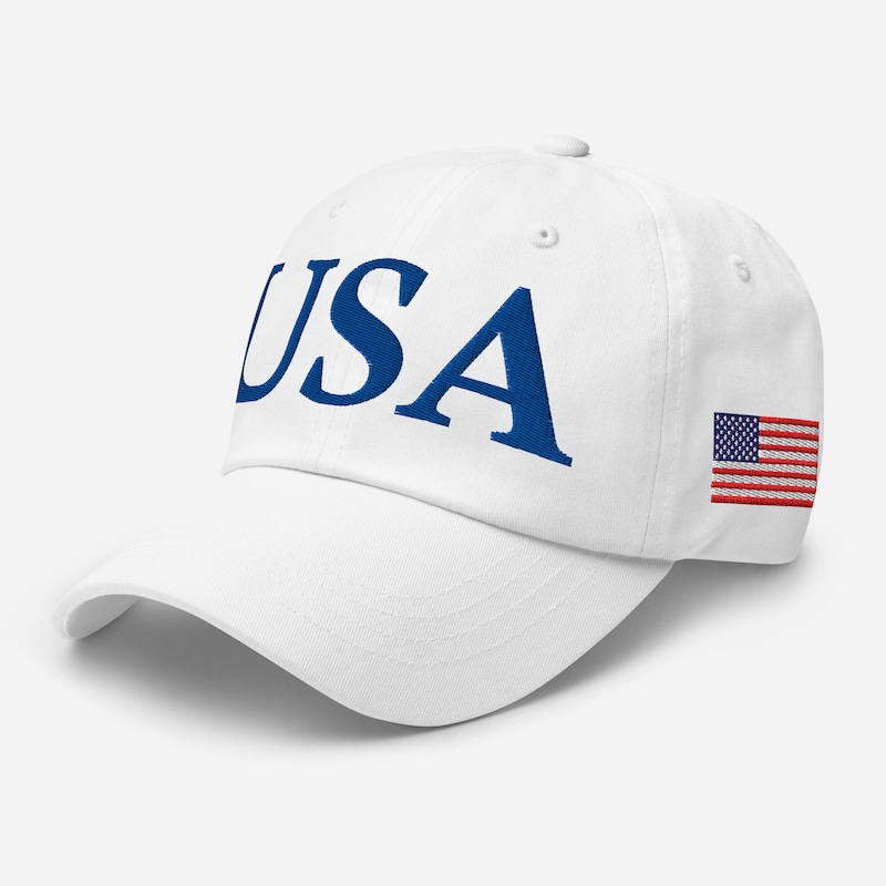 White Usa Hat 45 47 - Etsy