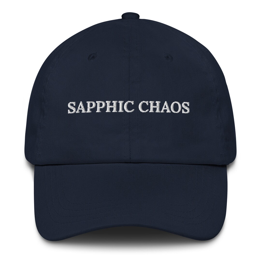 Sapphic Chaos Embroidered Classic Hat | LGBTQIA+ Pride Baseball Cap ...