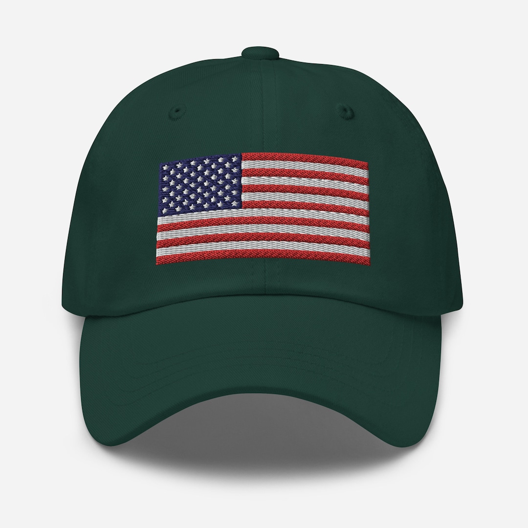 American Flag USA Embroidered Hat Flag, American Pride, Patriotic ...