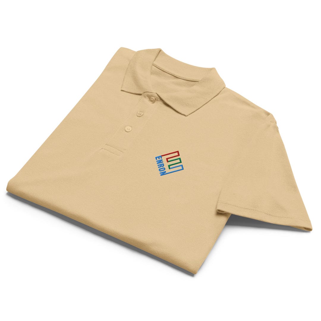 ENRON Embroidered Premium Pique Polo Shirt| Enron Accounting Merch Polo ...