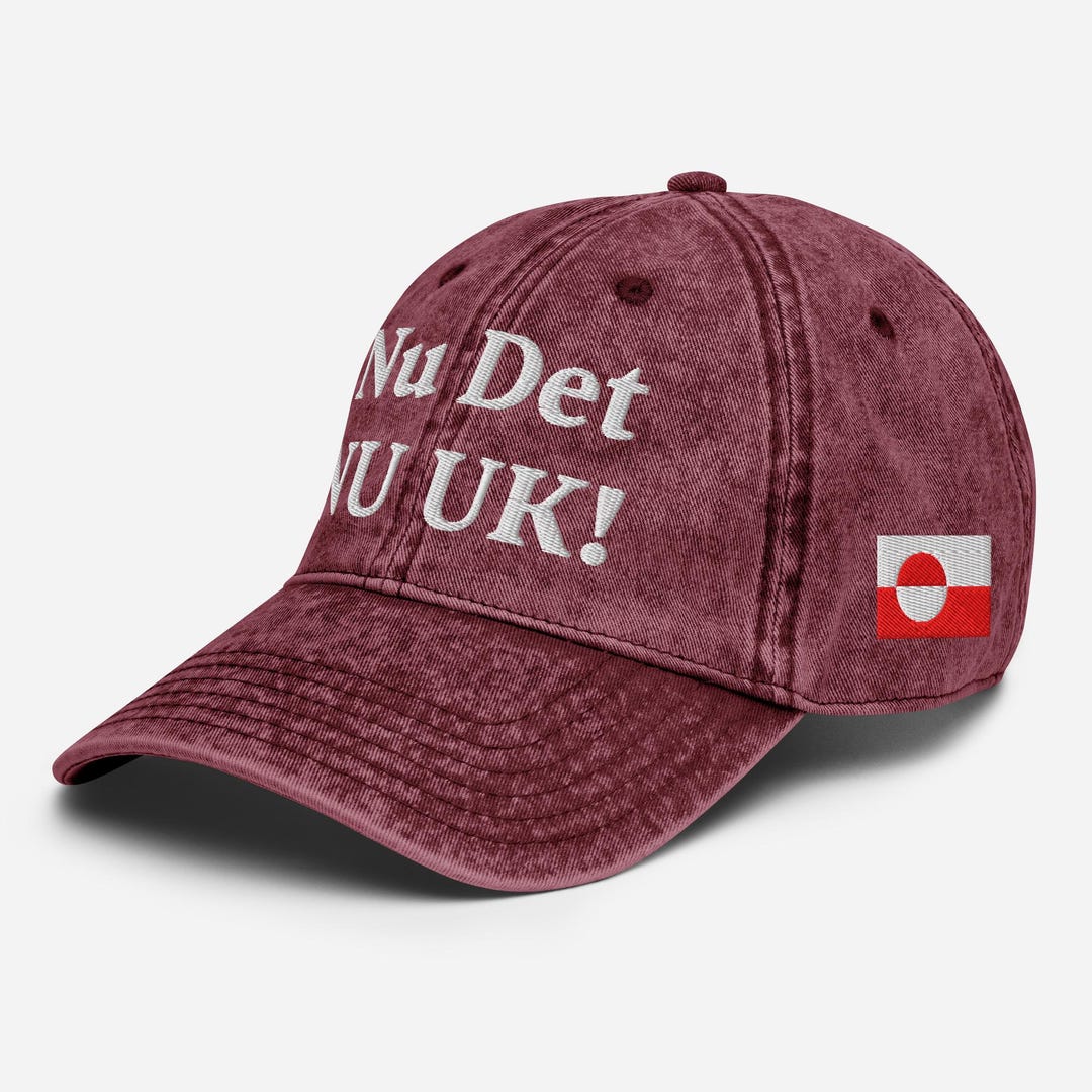 Nu Det NUUK! Hat – Embroidered Greenland Flag Vintage Cotton Twill Cap ...