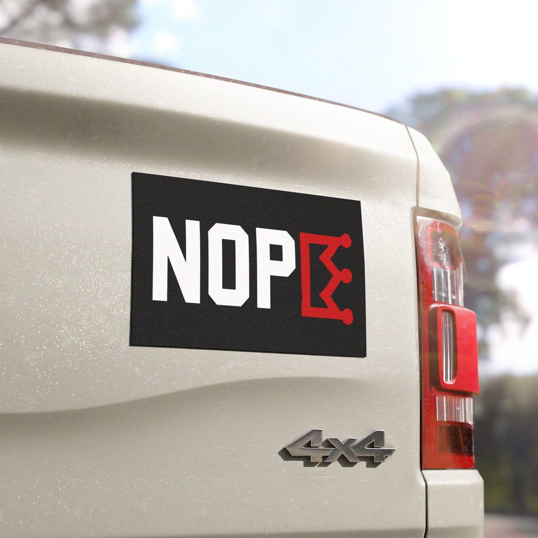 Nope No Kings Car Magnet - Fun Vehicle Decal, Unique Gift for Drivers ...