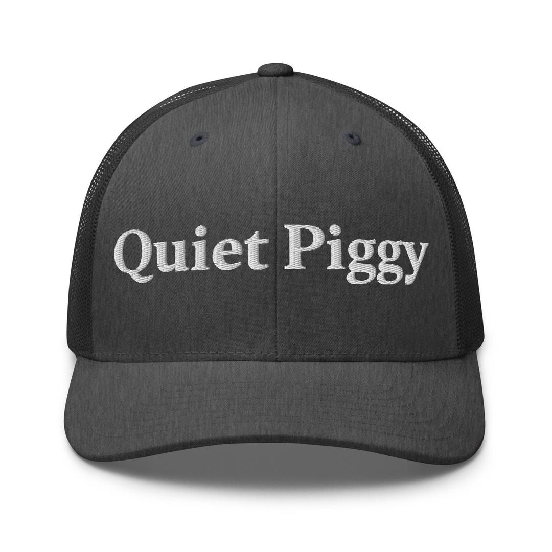 Quiet Piggy Pig Trump Hat, Humorous Trump Funny Quote Hat, Funny ...