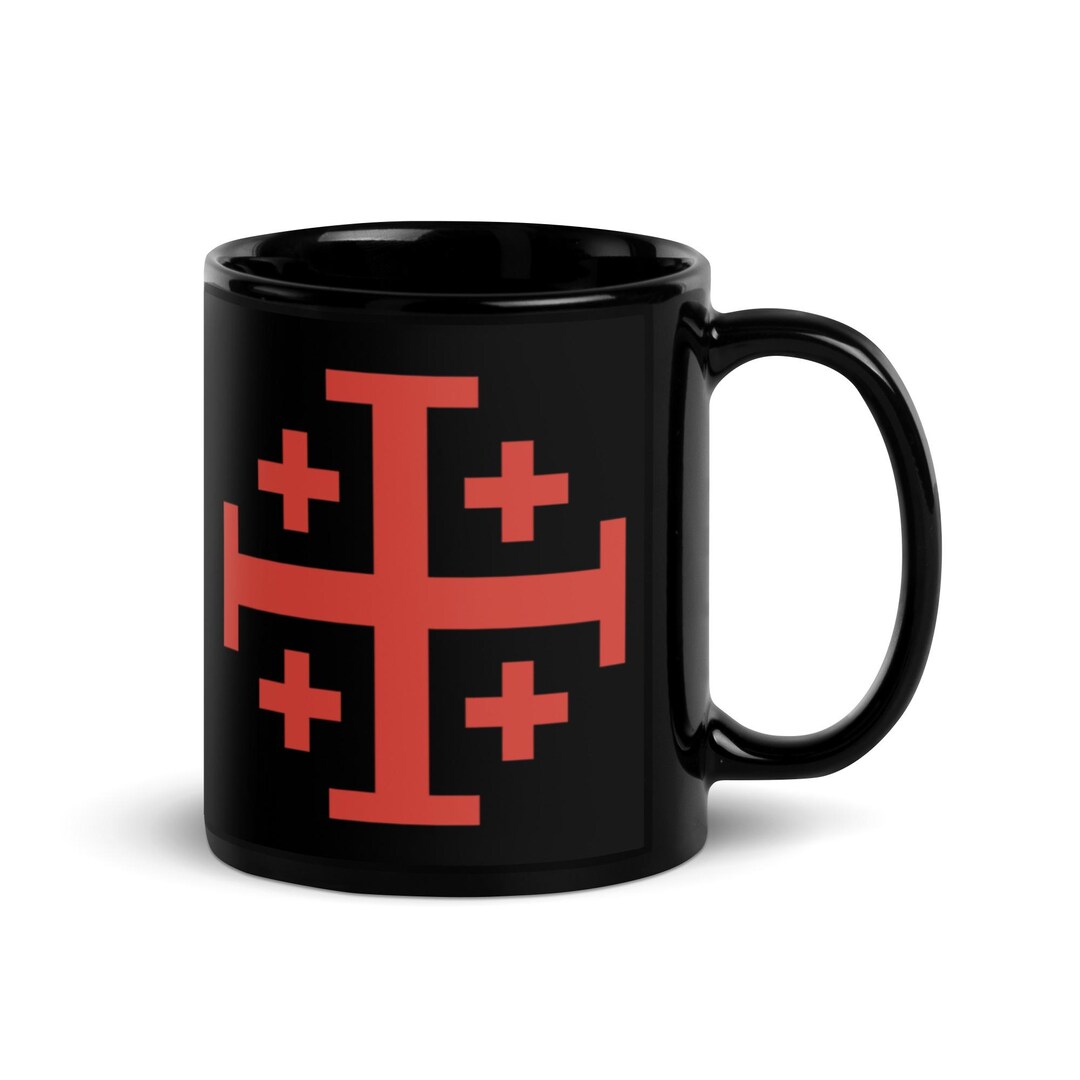 Crusader Cross Mug, Jerusalem Cross Mug, Christian Gifts for Men ...