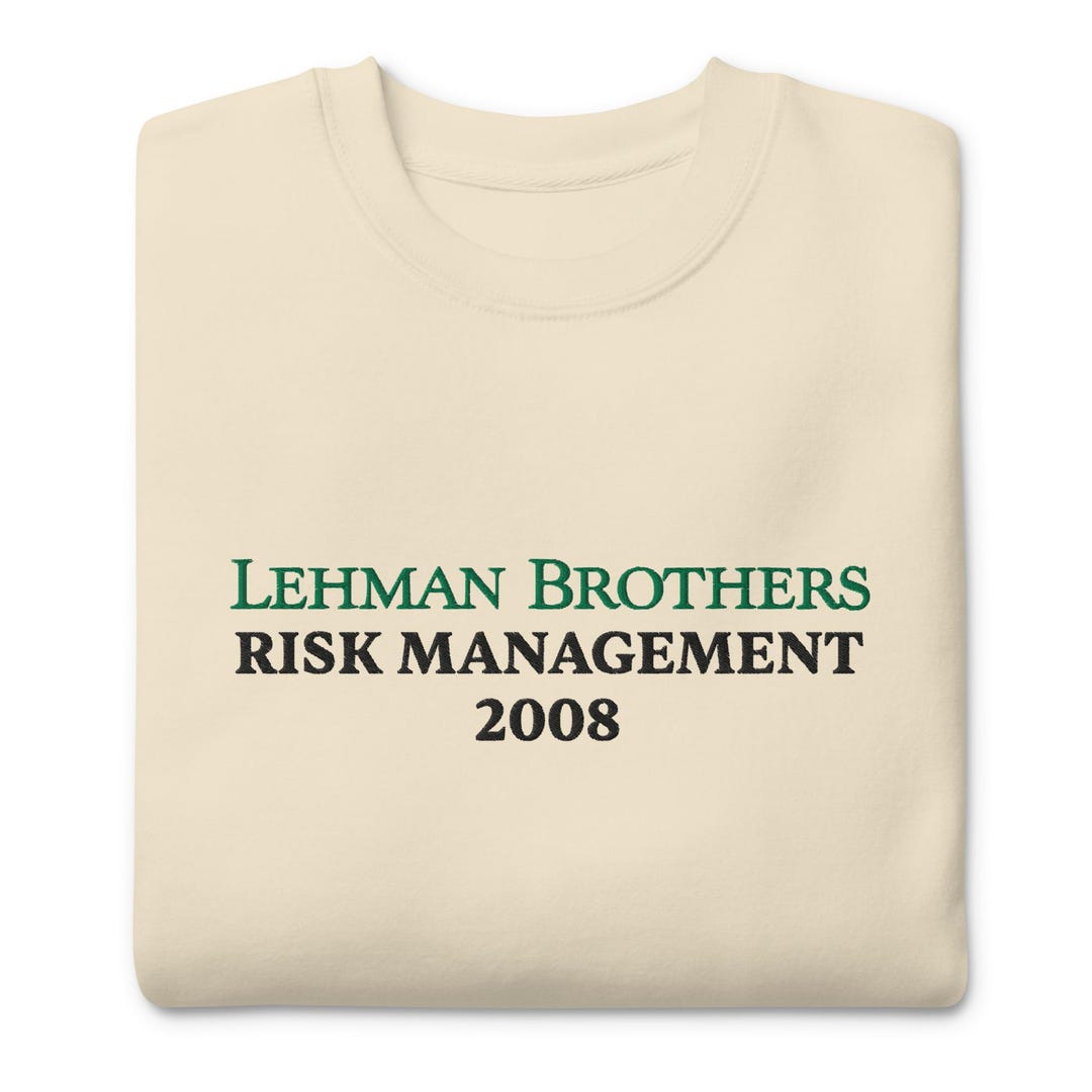 Lehman Brothers Risk Management Sweatshirt | Lehman Brothers Risk ...