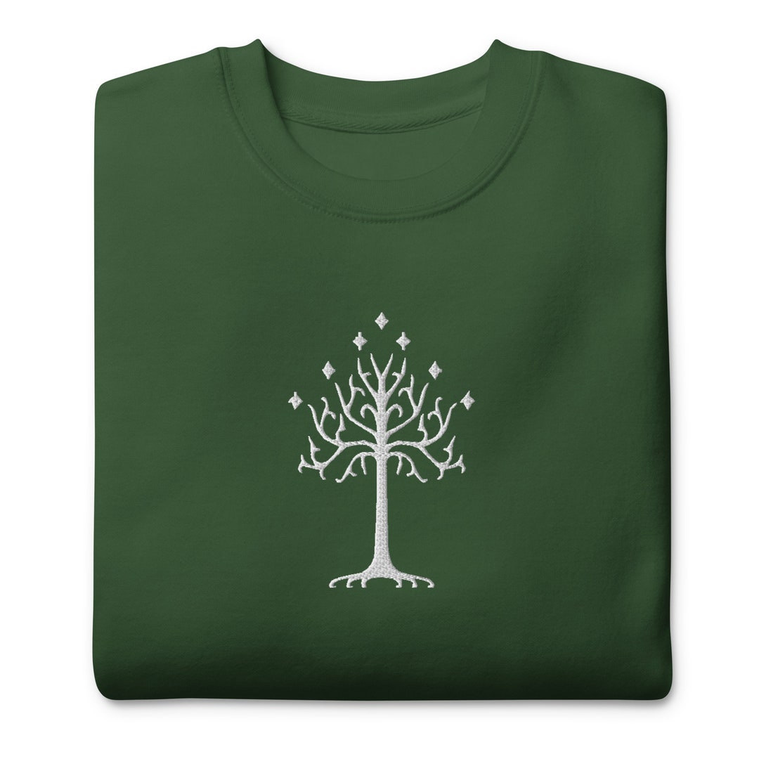 White Tree of Gondor Symbol Inspired Embroidered Unisex Sweatshirt ...