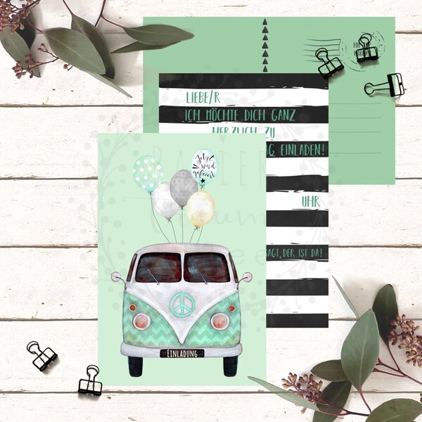 Vw Birthday Card - Etsy