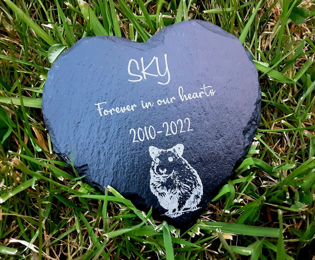Personalised Engraved Slate Hamster Pet Memorial Grave Marker Plaque ...