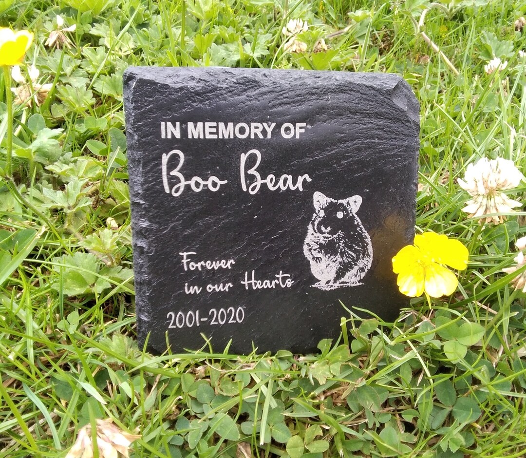 Personalised Engraved Slate Hamster Pet Memorial Grave Marker Plaque - Etsy