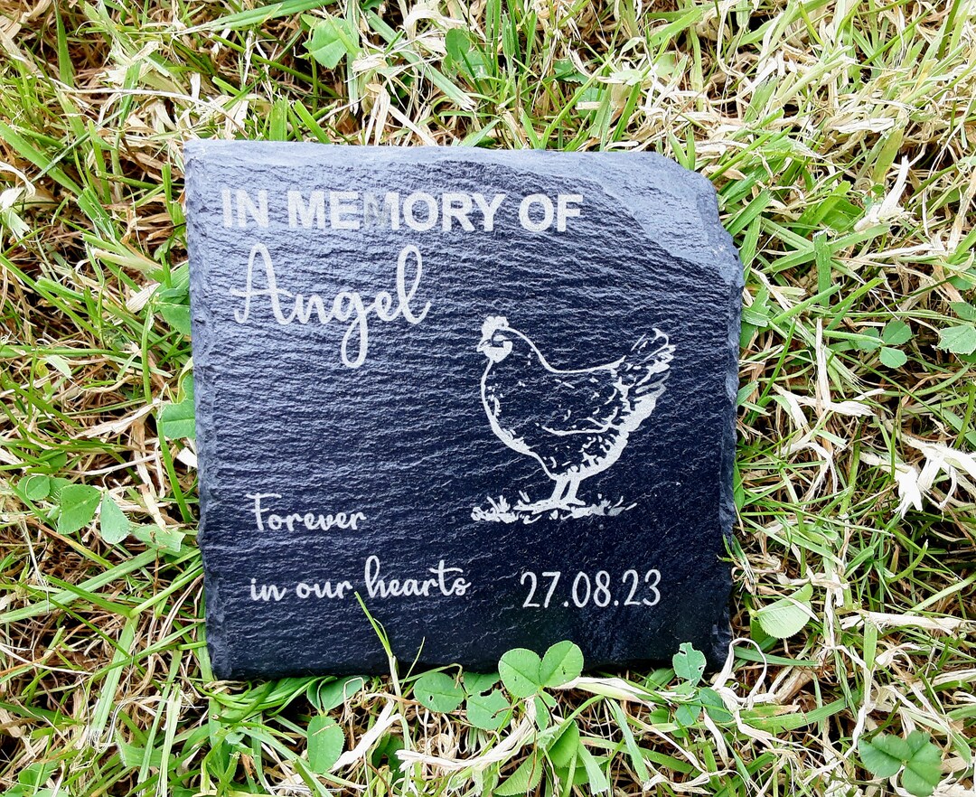 Personalised Engraved Slate Chicken Pet Memorial Grave Marker Plaque - Etsy