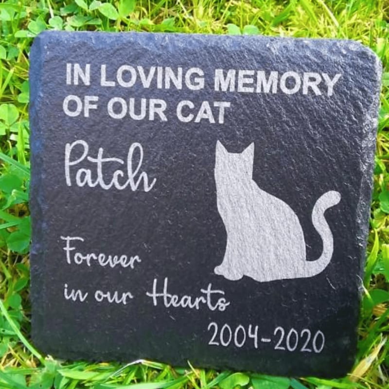 Cat Memorial Stone Flat - Etsy UK