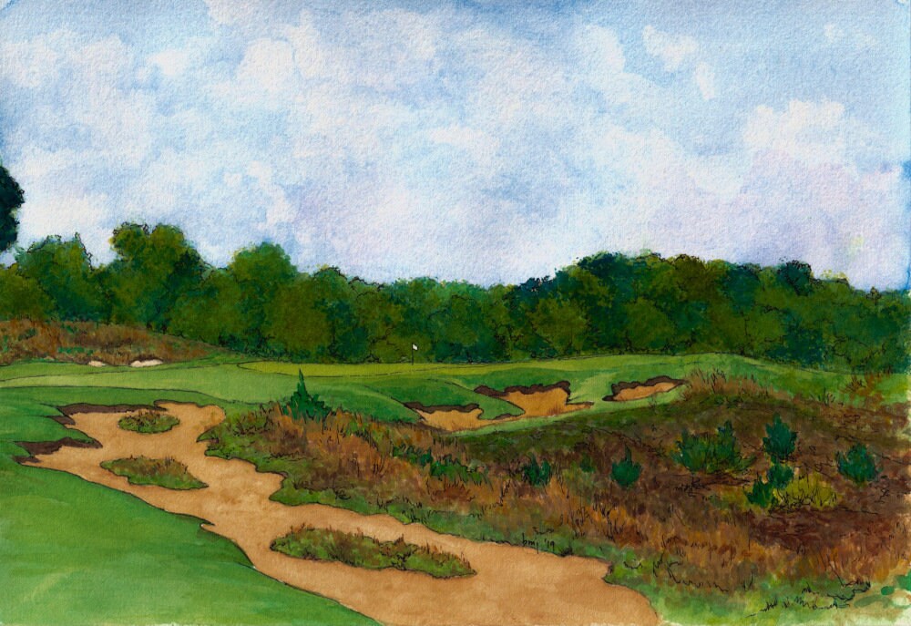 Custom Golf Course Painting - Etsy