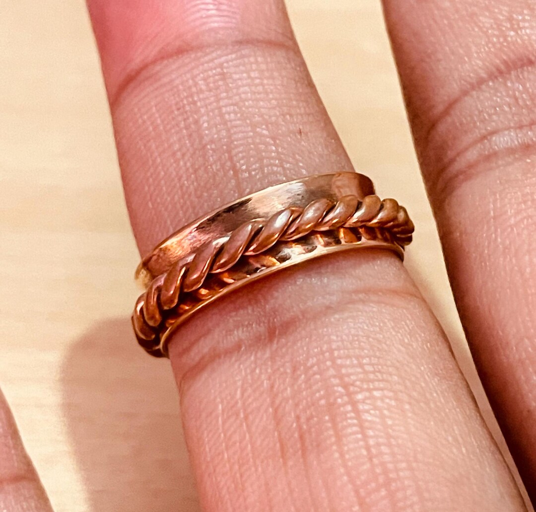 Pure Copper Ring, Solid Copper Ring, Meditation Ring, Pure Copper ...