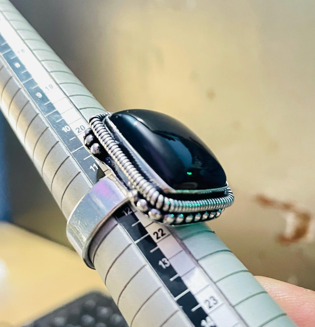 Lucifer Morningstar Rings 925 Sterling Silver Rectangle Shape Natural ...