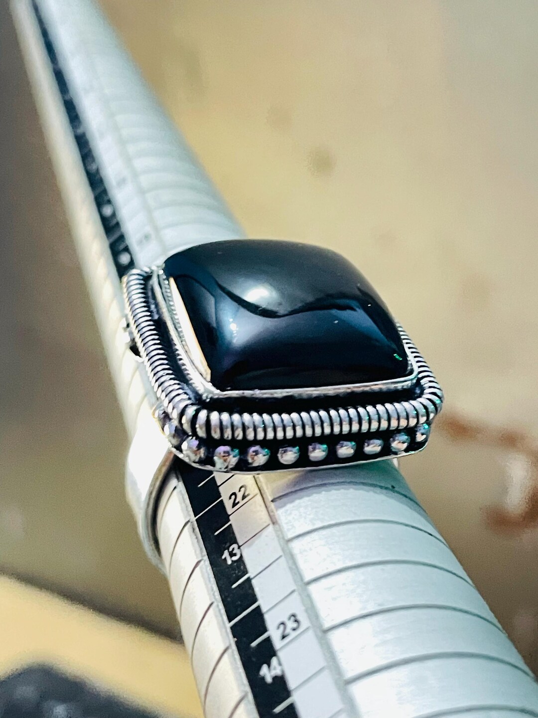 Lucifer Morningstar Rings 925 Sterling Silver Rectangle Shape Natural ...