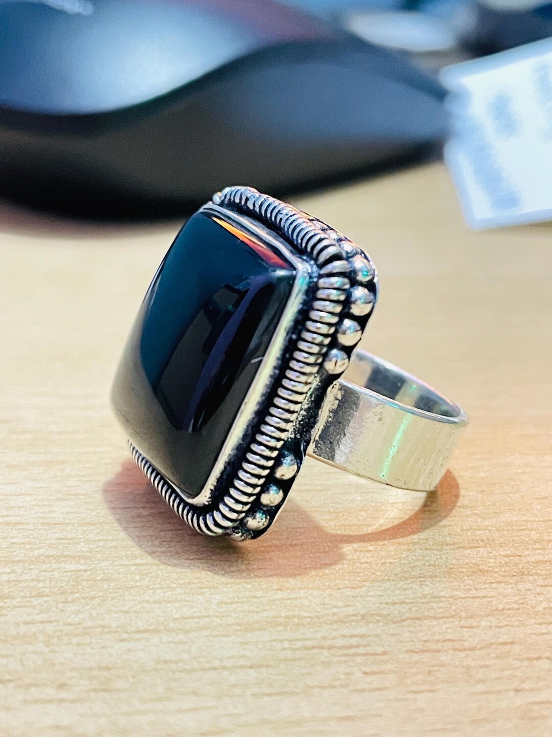 Lucifer Morningstar Rings 925 Sterling Silver Rectangle Shape Natural ...