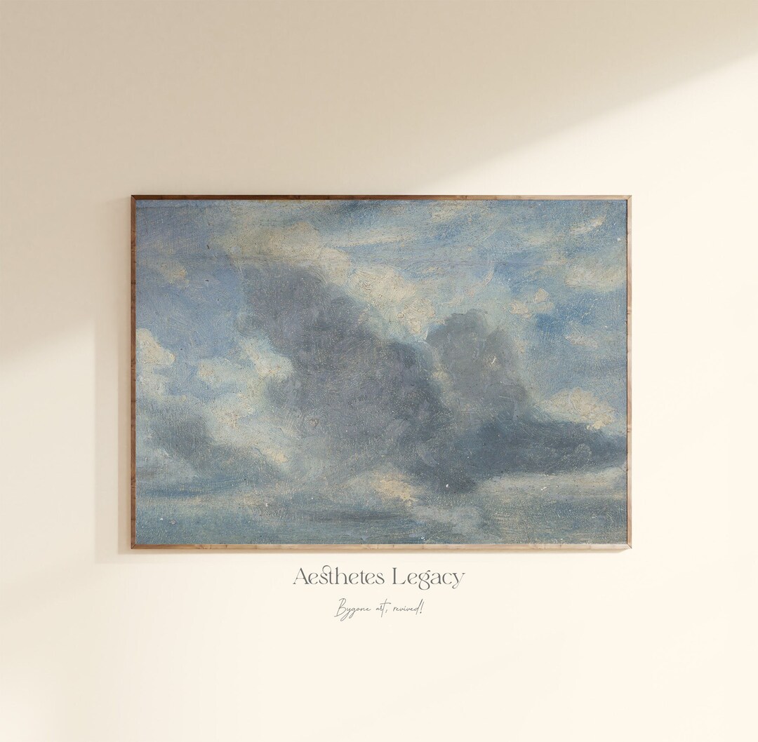 Neutral Cloud Painting Cloud Study Art Romanticism Sky Painting Vintage ...