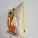 Tufted Fox Pillow Cover: Linen Sofa Cushion, Animal Print - Etsy