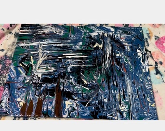 Drip Painting Abstract Wall Art - Etsy
