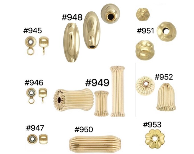 14K Gold Filled Smart Bead With Jump Ring/oval Bead/gold Filled Barrel ...