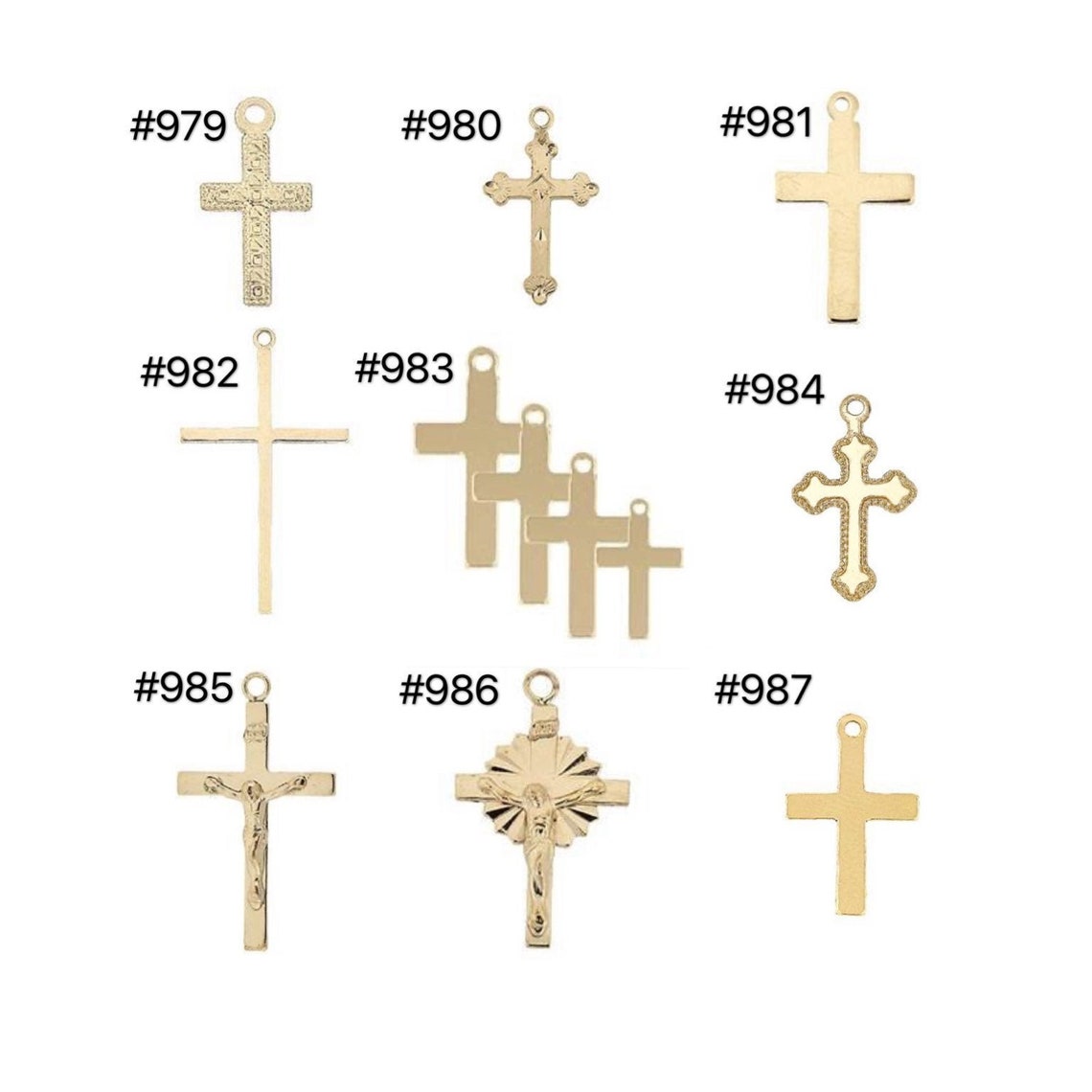 14K Gold Filled Cross Charm/gold Filled Cross Flat Sheet | Etsy