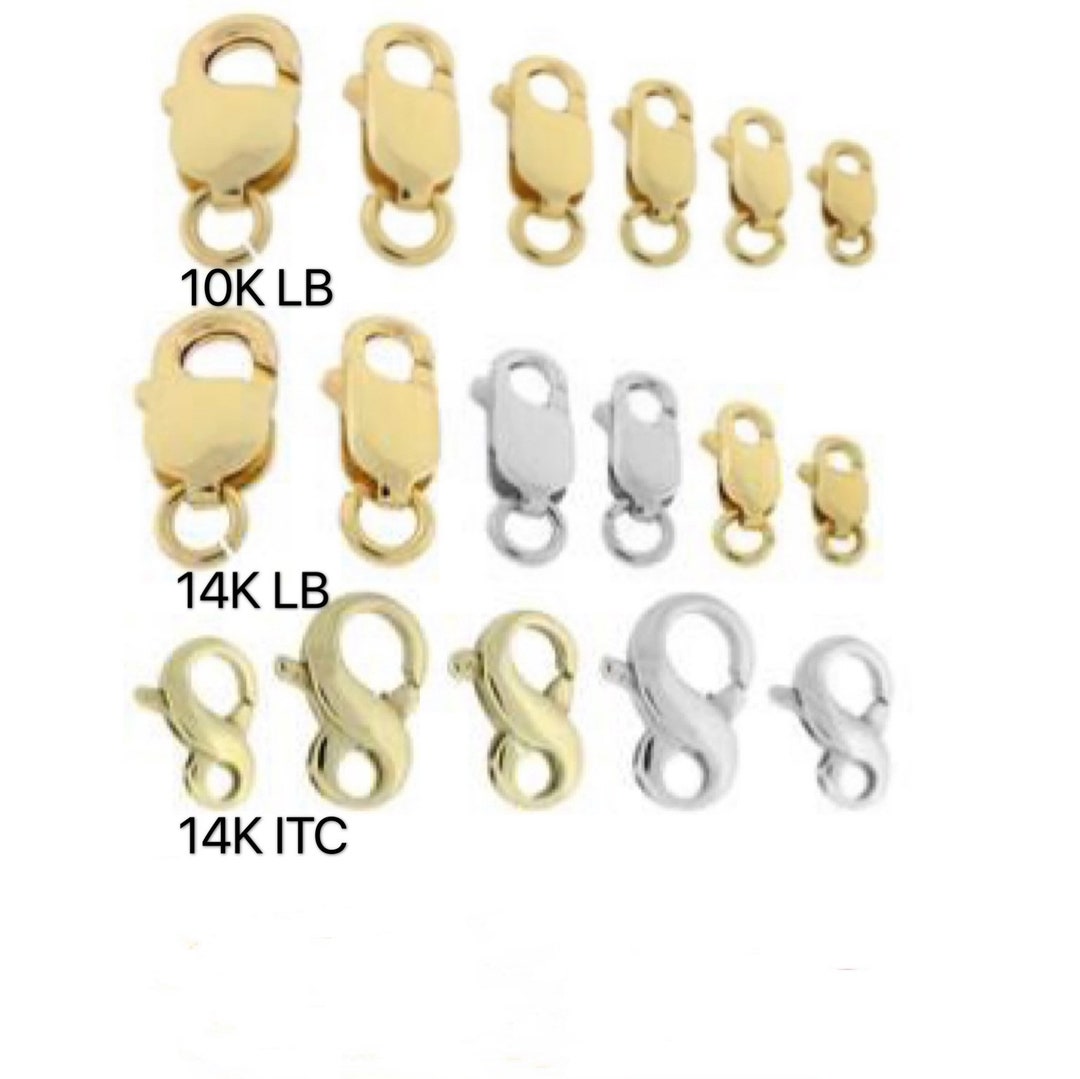 14K Gold Lobster Clasps/infinity Trigger Clasp/trigger - Etsy